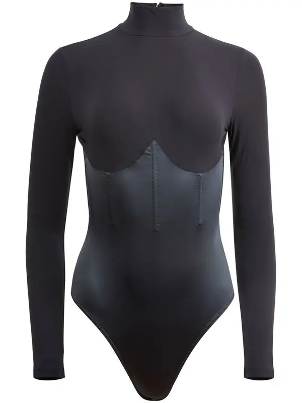 FLEUR DU MAL Corset Bodysuit - Black