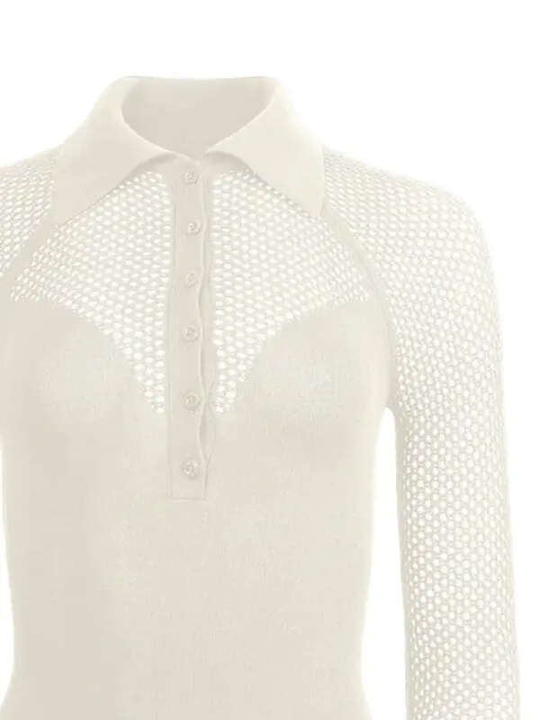 FLEUR DU MAL Mesh Bodysuit - White