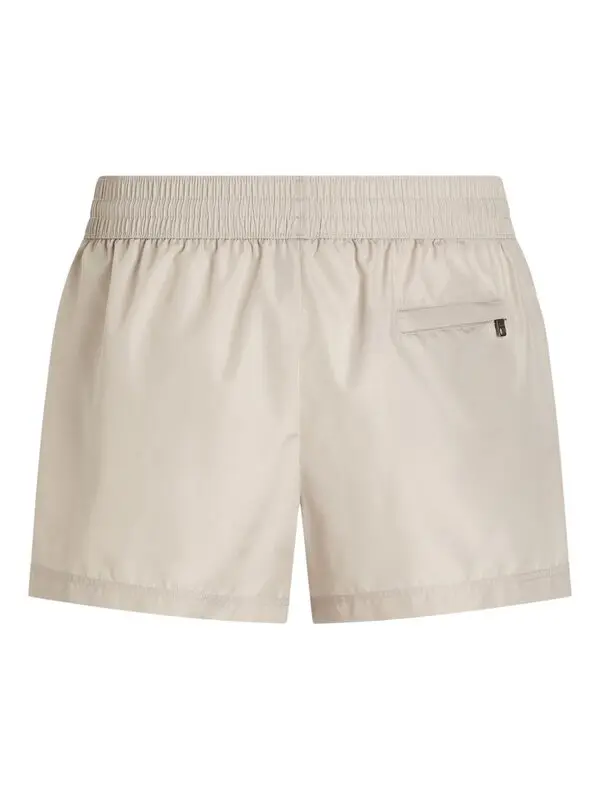 Dolce & Gabbana Logo-plaque Swim Shorts - Neutrals