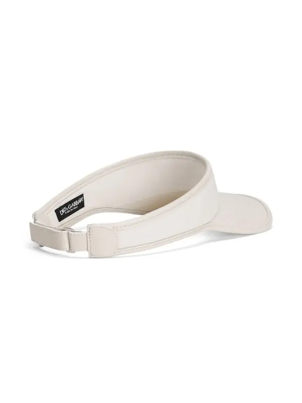 Dolce & Gabbana Gabardine Peak With Logo - Neutrals