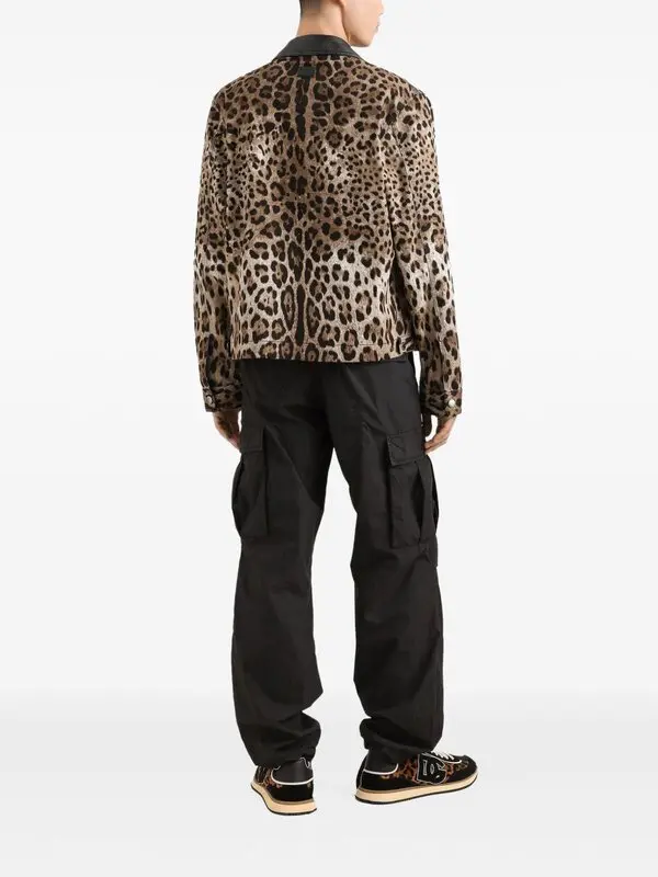 Dolce & Gabbana Leopard-print Bomber Jacket - Brown