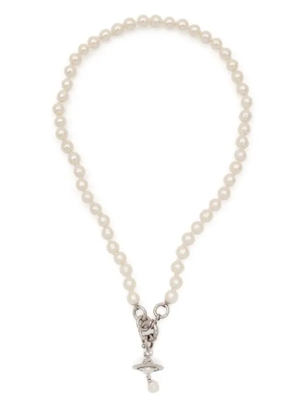 VIVIENNE WESTWOOD Aleksa Pearl Necklace - White
