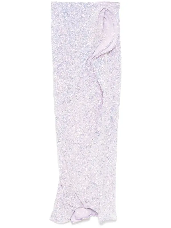 Maticevski Sequin-embellished Maxi Skirt - Purple