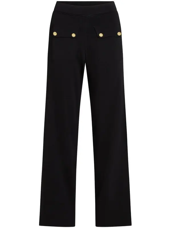 Karl Lagerfeld Logo-engraved Button Trousers
