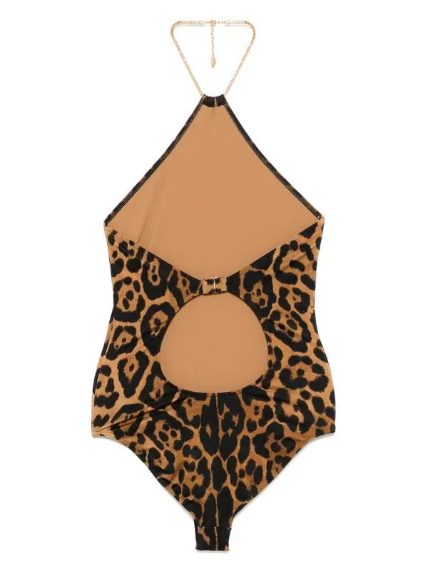 TOM FORD Leopard-print Halterneck Swimsuit
