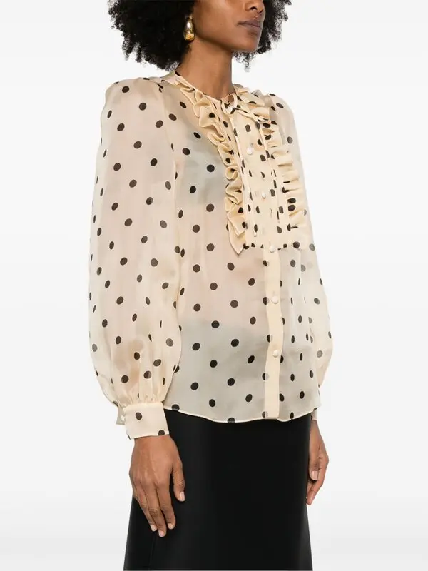 Valentino Garavani Polka Dot Blouse - Neutrals