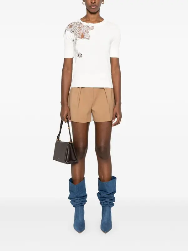 Ermanno Scervino Crystal-embellished T-shirt - White