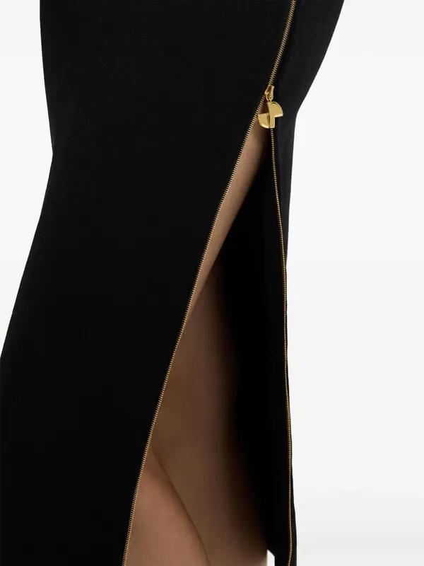 PATOU Decorative-zip Midi Skirt - Black