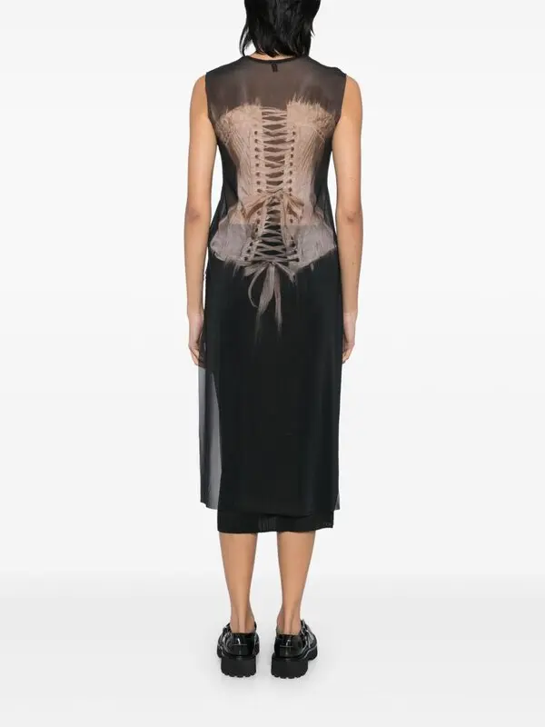 IA LONDON Graphic-print Midi Dress