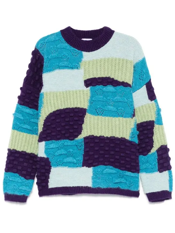 BONSAI Intarsia-knit Crew-neck Sweater