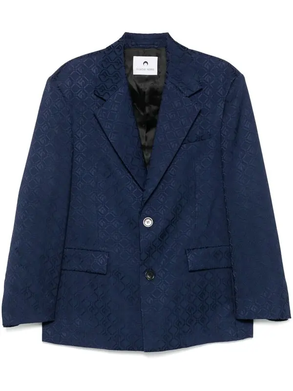 MARINE SERRE Moon Diamond Jacquard Blazer