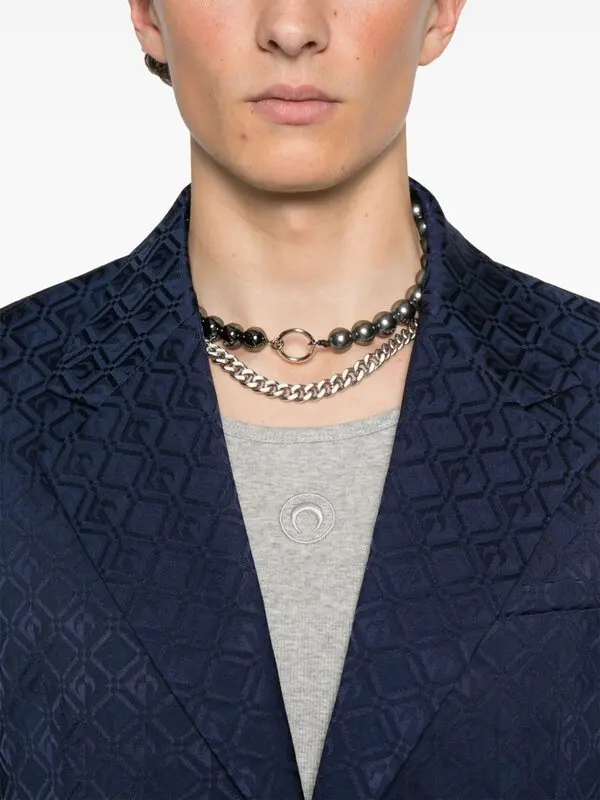 MARINE SERRE Moon Diamond Jacquard Blazer