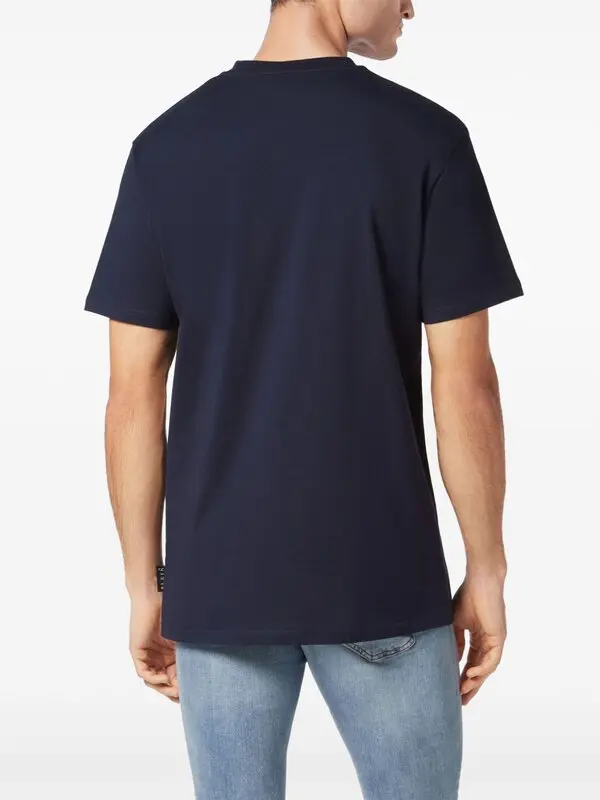 Philipp Plein Stripe-print T-shirt - Blue