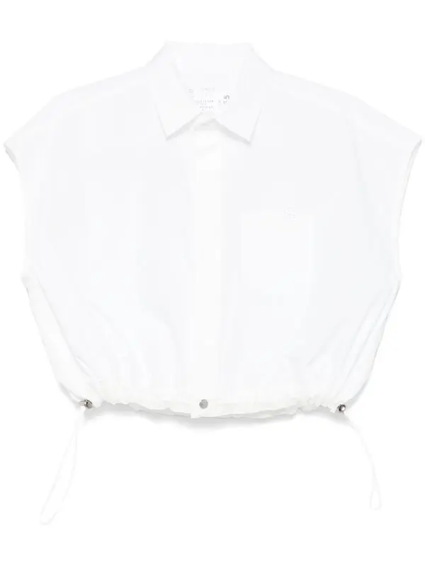 Sacai Logo-embroidered Shirt - White