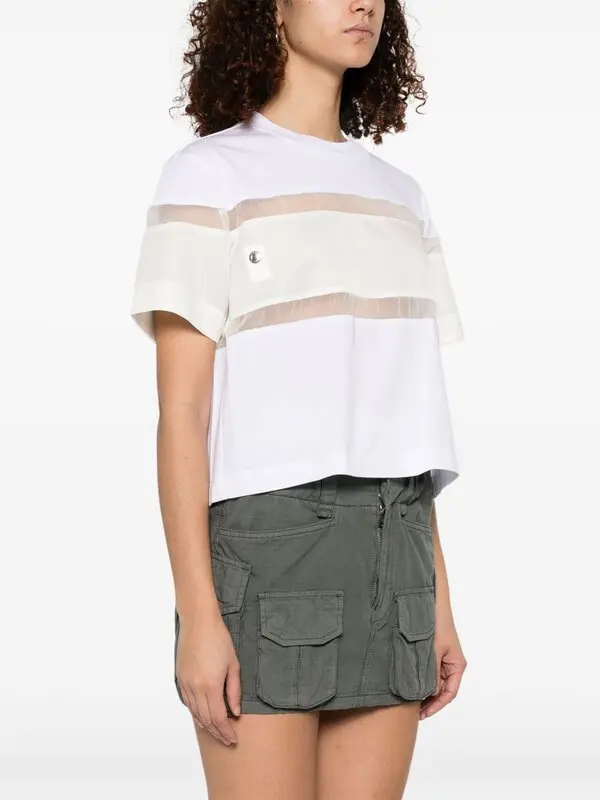 Sacai Contrast-panel T-shirt