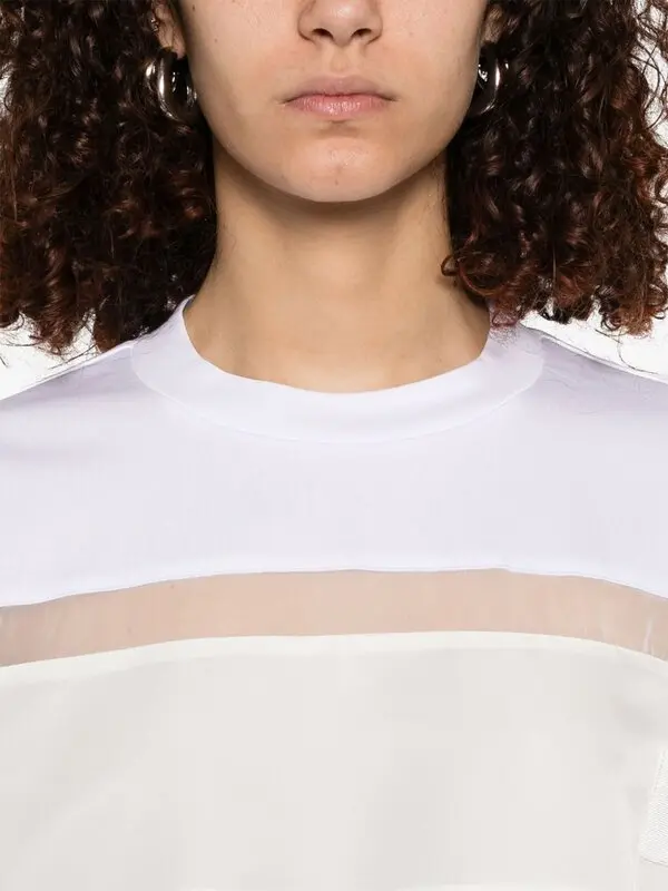 Sacai Contrast-panel T-shirt