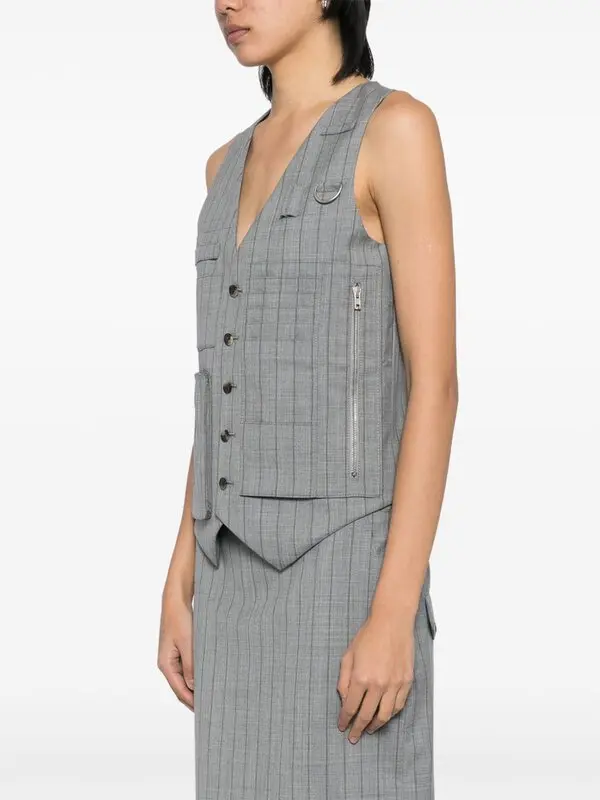 Moschino Checked Waistcoat