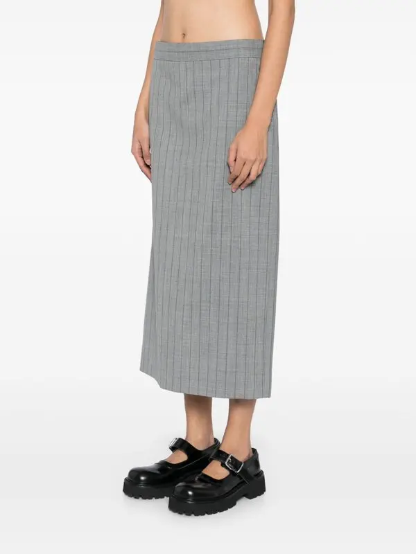 Moschino Checked Midi Skirt