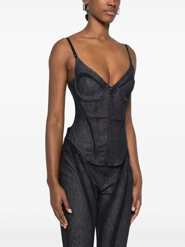 MUGLER Denim Corset
