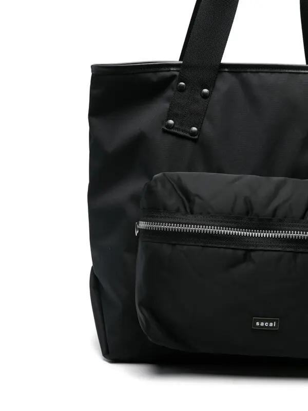 Sacai Large Pocket Tote Bag - Black | Editorialist