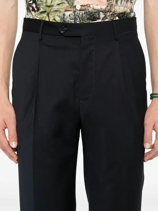 Etro Pleat-detailing Wool Trousers
