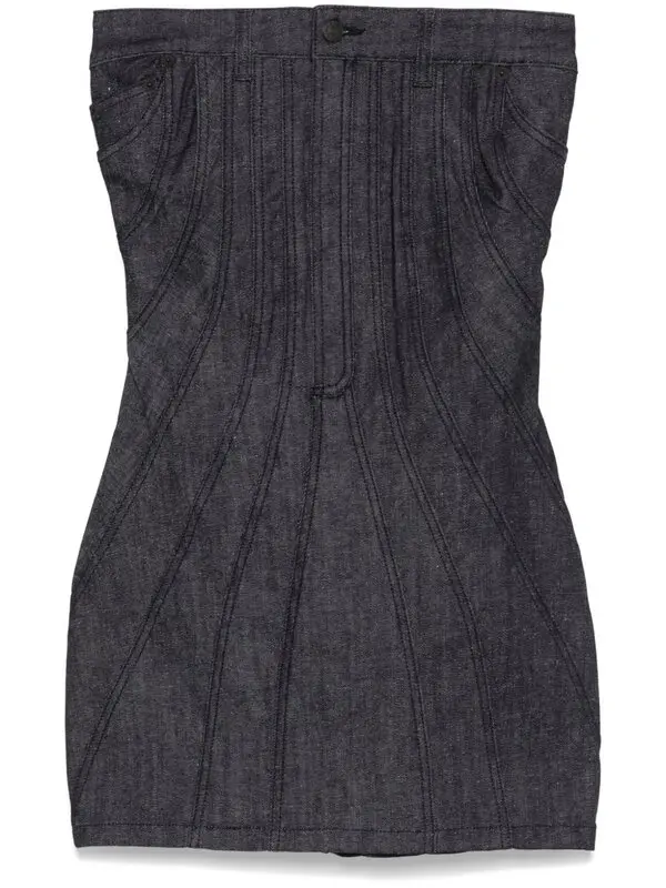 MUGLER Strapless Mini Dress - Black
