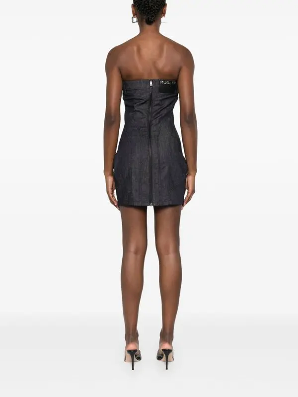 MUGLER Strapless Mini Dress - Black