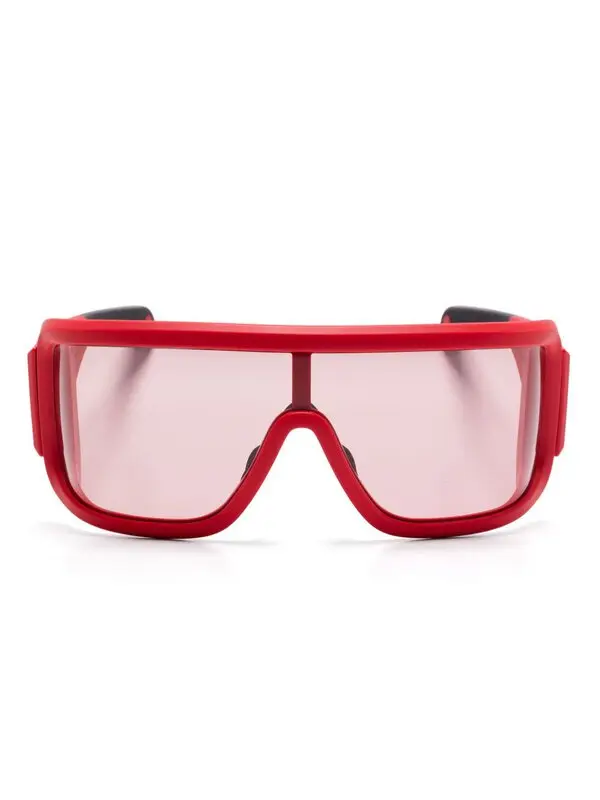 Moncler Snowseeker Rectangular Sunglasses - Red