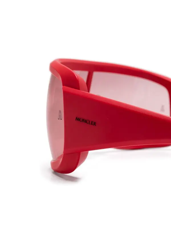 Moncler Geometric-frame Sunglasses - Red