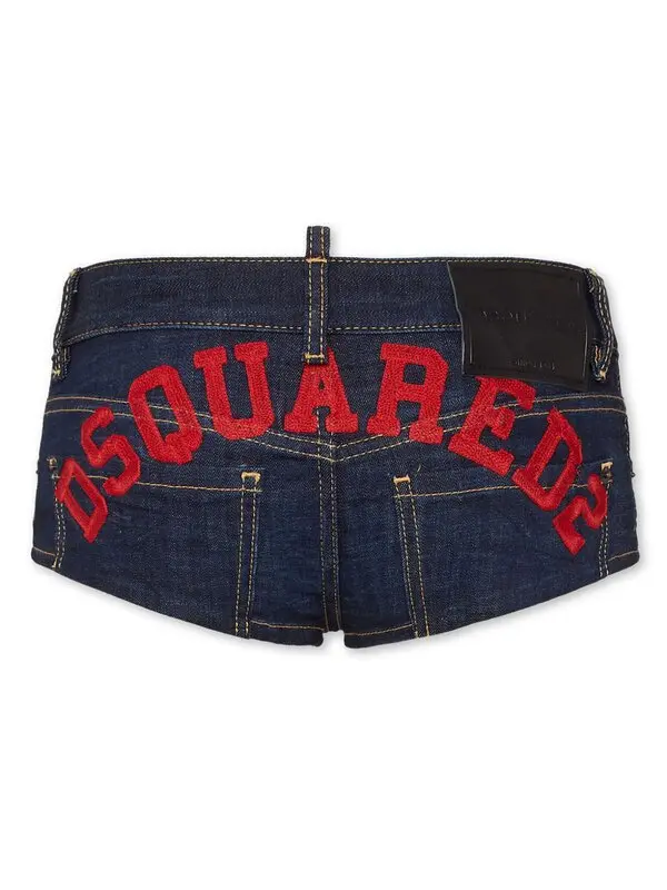 Dsquared2 Logo-Embroidered Denim Shorts In Blue - 20% Off