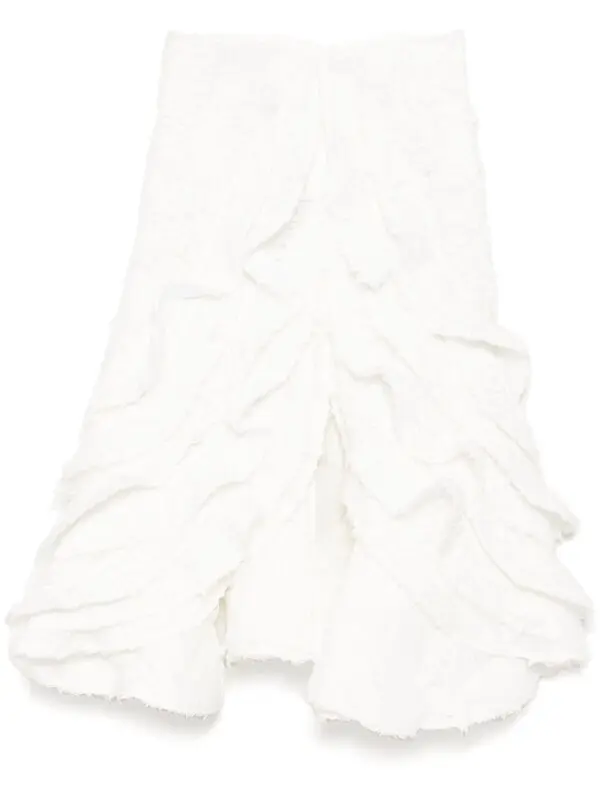Maticevski Feathery Swing Skirt - White