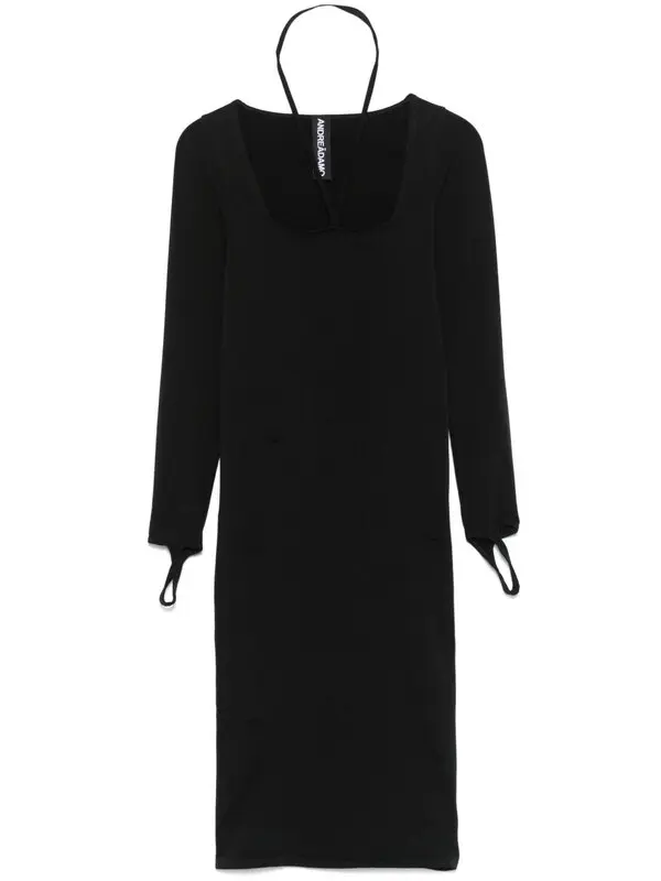 ANDREĀDAMO Sculpting Jersey Midi Dress - Black