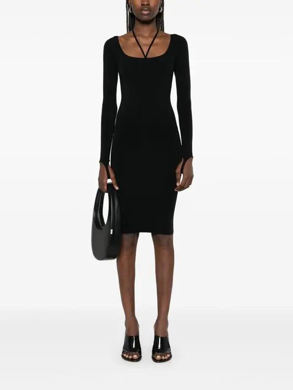 ANDREĀDAMO Sculpting Jersey Midi Dress - Black