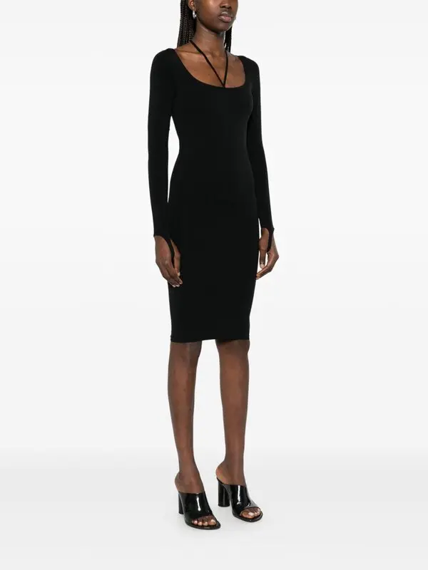 ANDREĀDAMO Sculpting Jersey Midi Dress - Black