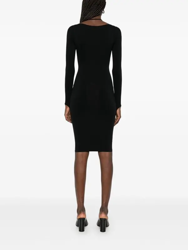 ANDREĀDAMO Sculpting Jersey Midi Dress - Black