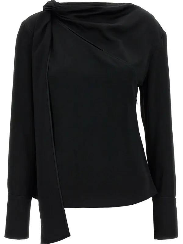 Givenchy Bow-detail Draped Blouse