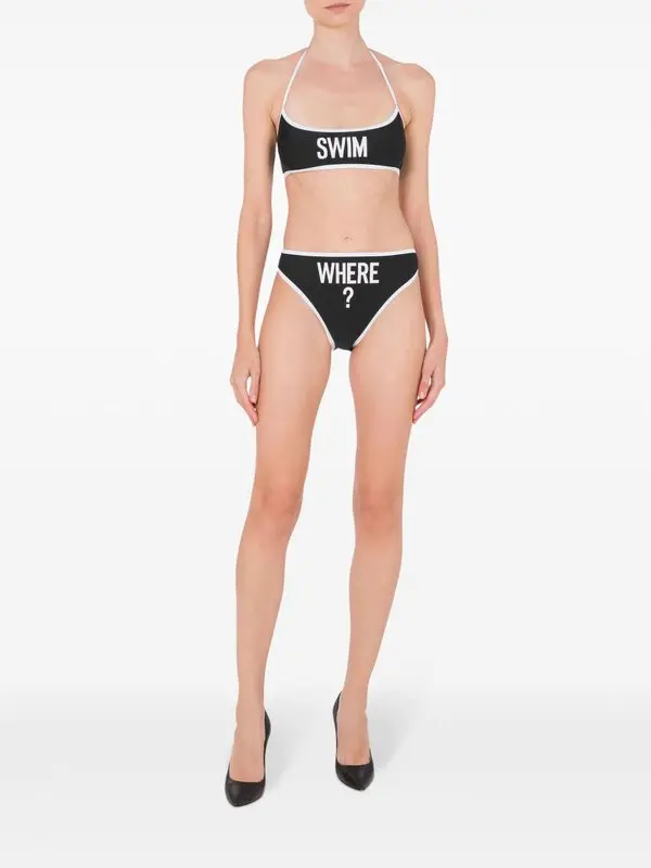 Moschino Slogan-print Bikini Bottom