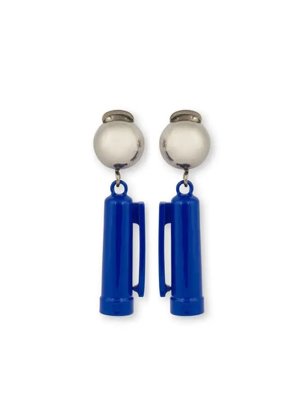 Moschino Drop Clip-on Earrings - Blue