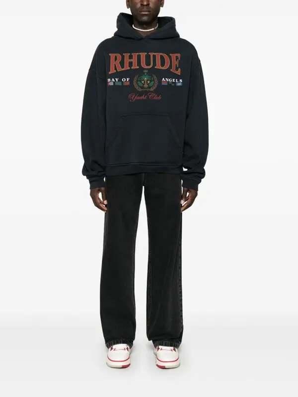 Rhude Bay Of Angels Yacht Hoodie - Black