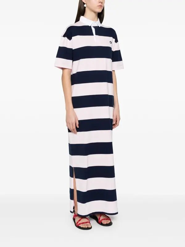 Coperni Striped Polo Maxi Dress - Pink
