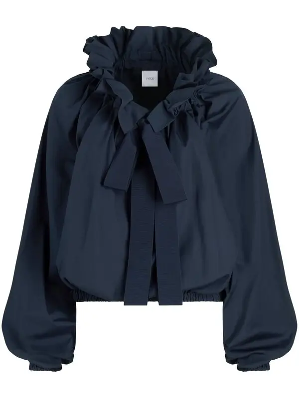 PATOU Iconic Drawstring Poplin Top - Blue