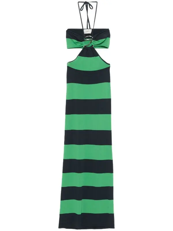 Coperni Knitted Striped Midi Dress