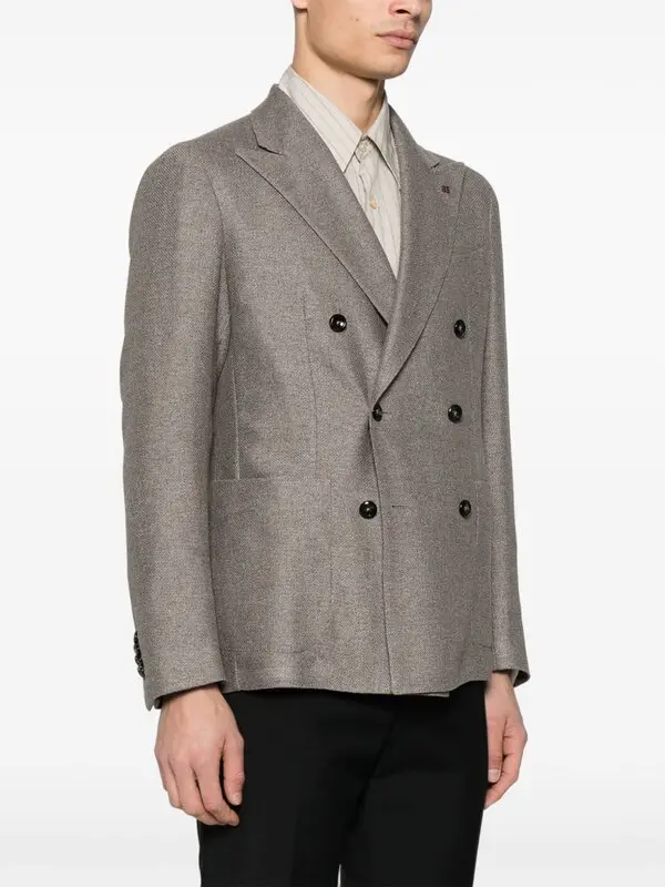 Tagliatore Mélange-effect Blazer - Grey