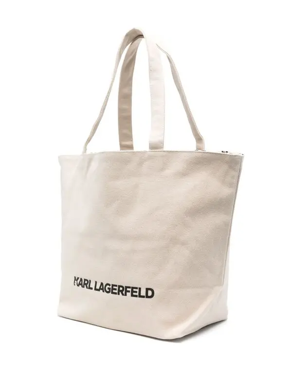Karl Lagerfeld Printed Cotton Tote Bag