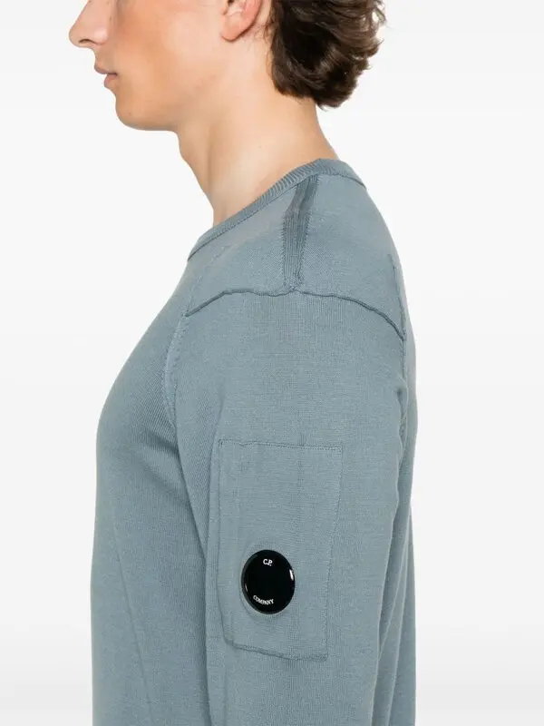 C.P. COMPANY Lens-detail Sweater - Blue