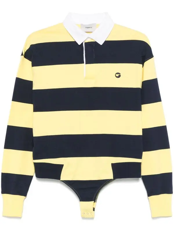 Coperni Striped Polo Bodysuit - Yellow