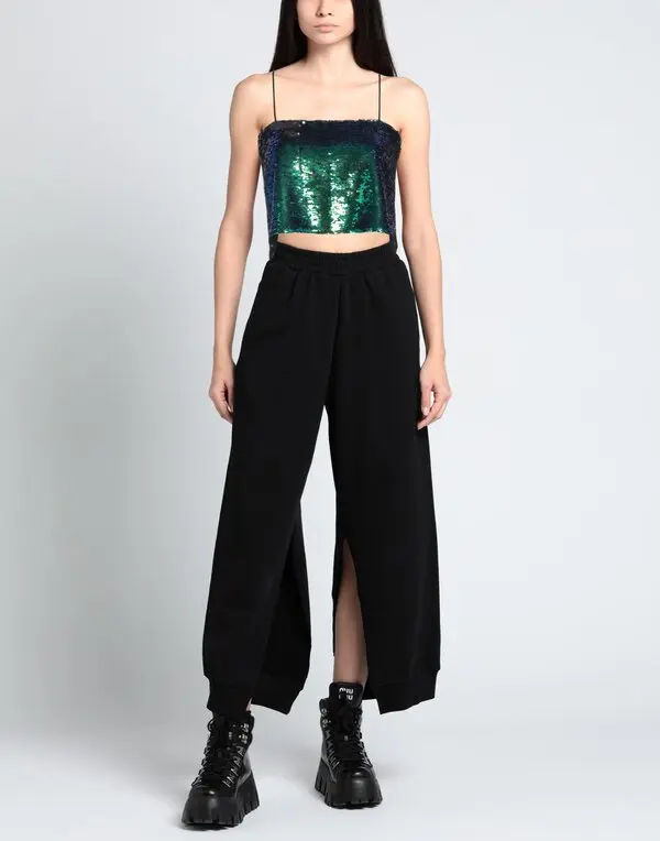 Pinko Sequin-embellished Crop Top - Emerald Green