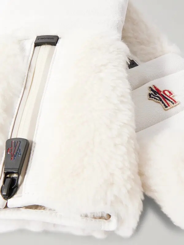 Moncler Shearling And Suede Gloves