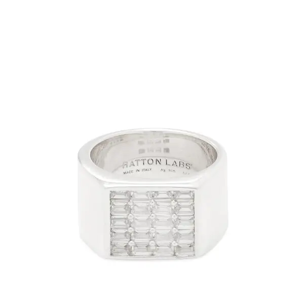 HATTON LABS Craquelure Signet Ring - Silver
