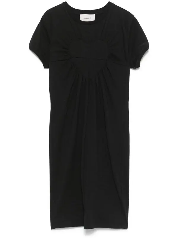 Coperni Gathered Heart-motif Mini Dress